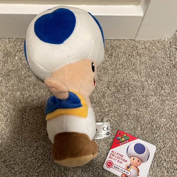 Nintendo | Toys | Super Mario Blue Toad Plush | Poshmark